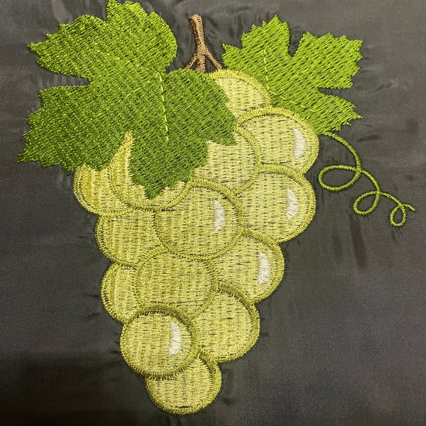 Bunch of Grapes - Machine Embroidery Design, Muscat Grapes Embroidery ...