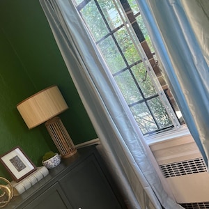 IHF Silk Dupioni Solid Textured Lined French Pleat Pleated Extra Wide ...