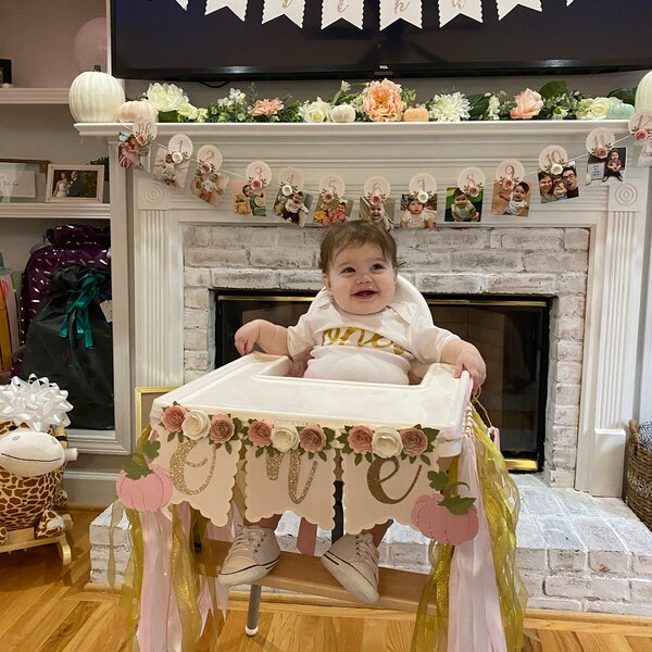 My Little Pumpkin Banner, Fall Pumpkin Banner, Pumpkin High Chair ...