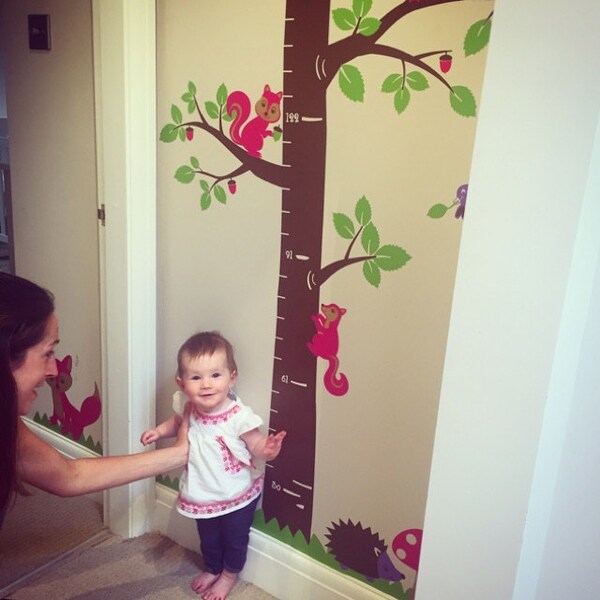 Woodland Animals Personalized Growth Chart Nursery Wall Decal, Forest ...