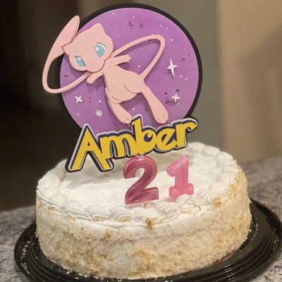 Pokemon Mew Cake Topper/pokemon Birthday Party/pokemon Theme - Etsy