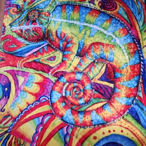 Psychedelic Rainbow Panther Chameleon Hippie Lizard Trippy - Etsy