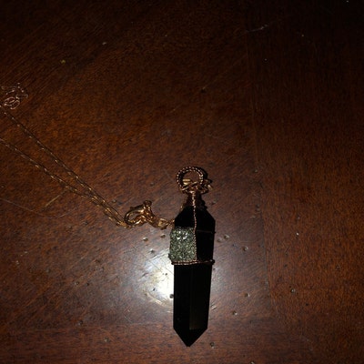 Black Phantom Crystal Point Black Fire Agate Beaded Stretch Bracelet ...