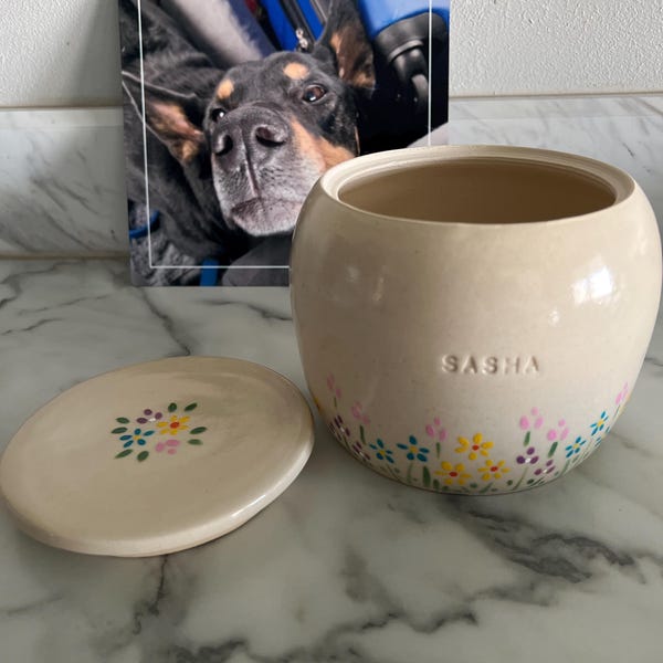 Handmade Pet Urn | Garden Blossoms | Ceramic Urn | for Ashes ...