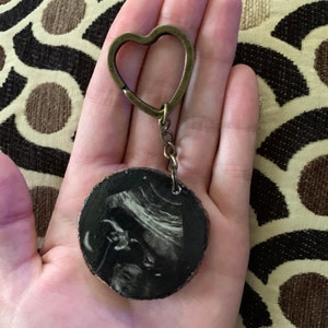 Initial Keyring, Log Slice, Rustic Wedding Favours , Rustic Bridal ...