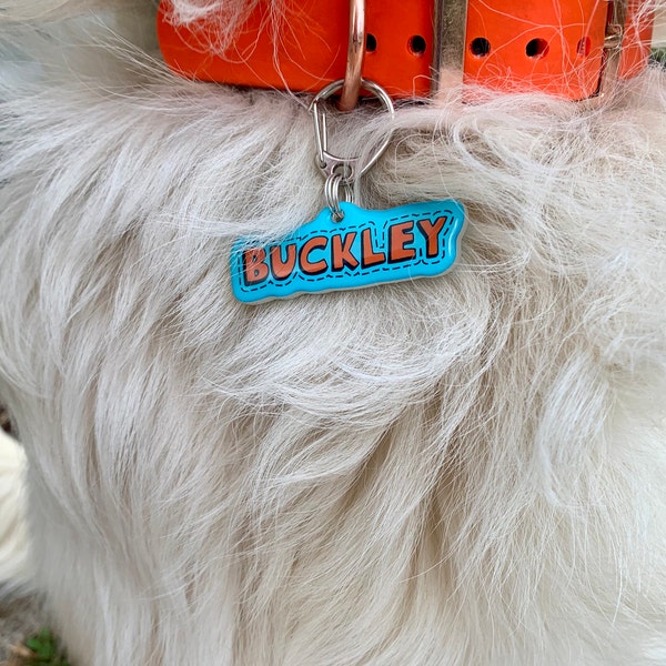 Superhero Comics Dog Name Tags by Bashtags - Etsy