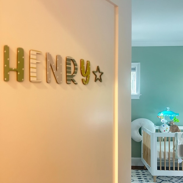Wooden Name Sign, Wooden Letters, Name Sign, Nursery Letters ...