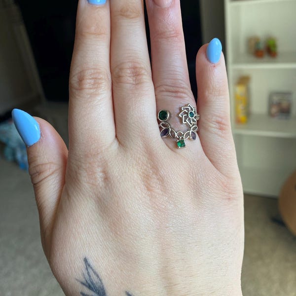 Custom Muichiro Tokito Inspired Double Ring Anime Manga Hashira 2 Piece ...