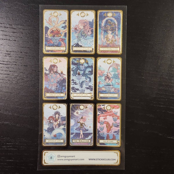Tarot Card Sticker Set - Oracle (matte Metallic Finish) - Etsy