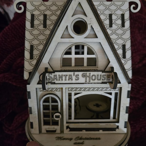 Santa Claus House - Laser Cut File, SVG Plan for Glowforge and Cutting ...