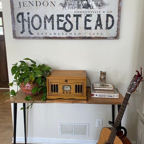 Homestead Farmhouse Sign Home Decor Family Farm Sign Industrial Print ...