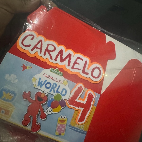 Custom Elmo 3D Party Box - Etsy