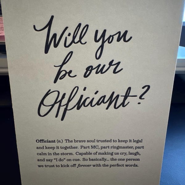 Will You Be Our Officiant? - Proposal Card for Wedding Party - Etsy