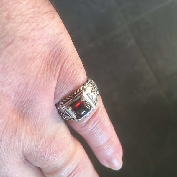 925 Onyx Sigil of Lucifer Ring, Seal of Satan Ring, Lucifer Signet Ring ...