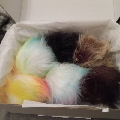 Large Neutral Pom Poms for Crafts Natural Color Tufts for Hats Scarfs ...