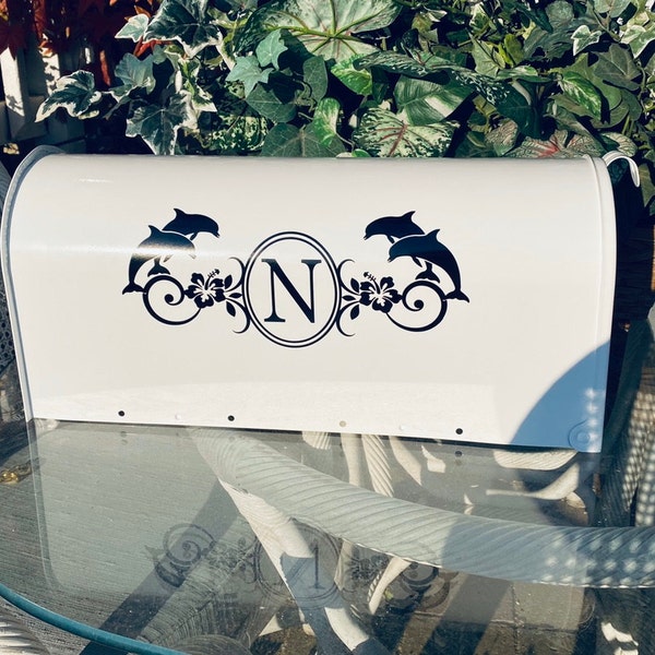 Dolphin Mailbox Decal - Mailbox Dolphin Decals - Monogram Decals ...