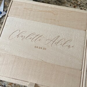LARGE SIZE Baby Girl Keepsake Box // Personalized Box, Wood Box, Baby ...