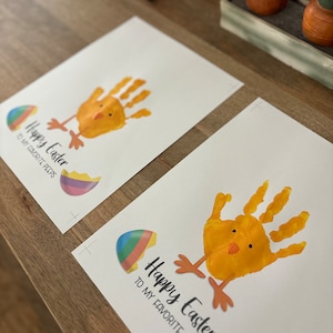 Easter Chicken Handprint Art Project for Kids, Toddler Handprint ...