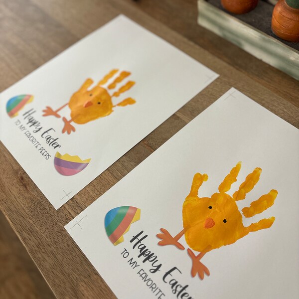 Easter Chicken Handprint Art Project for Kids, Toddler Handprint ...