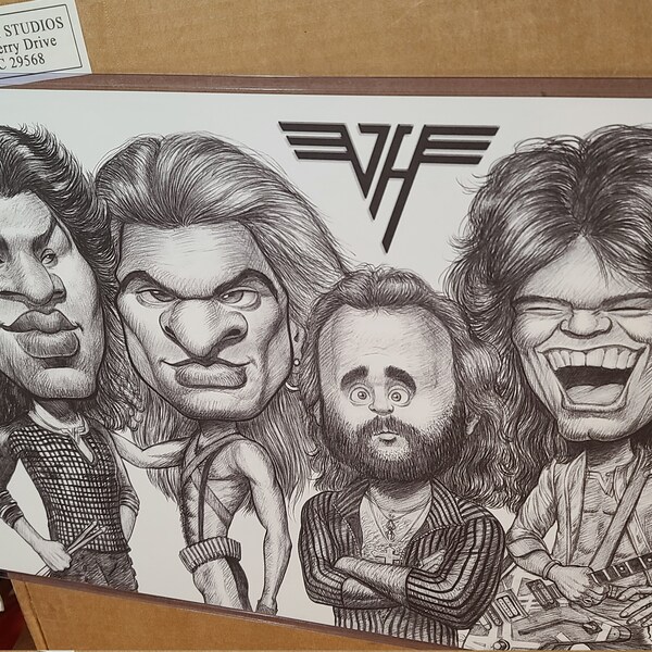 Van Halen Caricature Art Print Limited Edition - Etsy