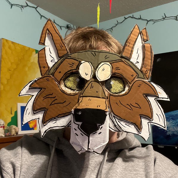 Paper Wolf Therian/furry Mask Pattern and Guide!! | Birdydogshop - Etsy