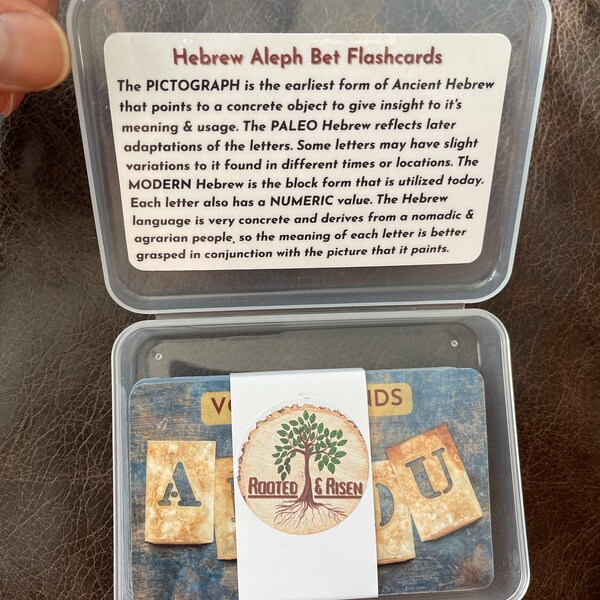 Hebrew Aleph Bet Flash Cards With Ancient Pictograph, Paleo & Modern ...