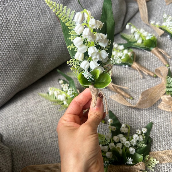 White Calla Lily Buttonhole and Corsage Set Boutonnières for Prom Lily ...