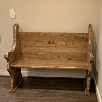 IN STOCK: Harvest Church Pew Bench / Foyer, Entryway Furniture ...