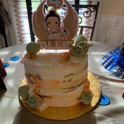 Star Wars Rey Cake Topper Star Wars Birthday Star Wars Party Decor Star ...