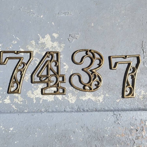 Victorian House Numbers Cast Iron Mail Box Numbers - Etsy