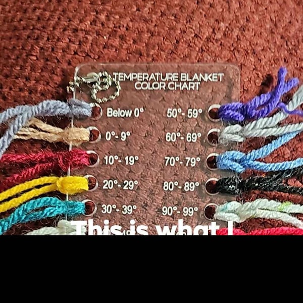Temperature Blanket Color Chart - Pocket Size - Reusable Acrylic Card ...