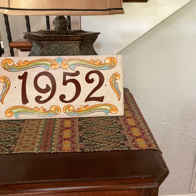 Large 5 Inch High Numbers Address Sign, Terra Cotta Custom House Number ...