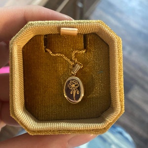 Poppy Flower Oval Locket Necklace, 14K Gold, Silver Personalized Gifts ...