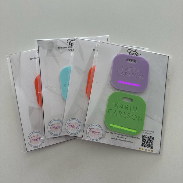 Backpack Name Tags, ID Tags, Personalized Luggage Tags, Bottle Label ...