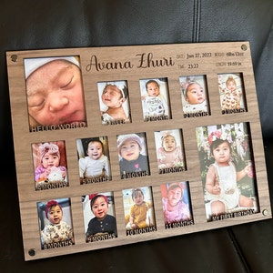 Personalized Babys First Year Frame - Etsy