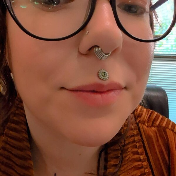 Implant Titanium Push in Threadless Nose Set ,L Bend Nose Stud ...