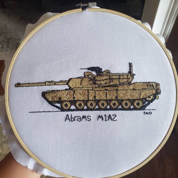 US Army Tank Cross Stitch Pattern BOGO Free, War Machine Collection, M1 ...