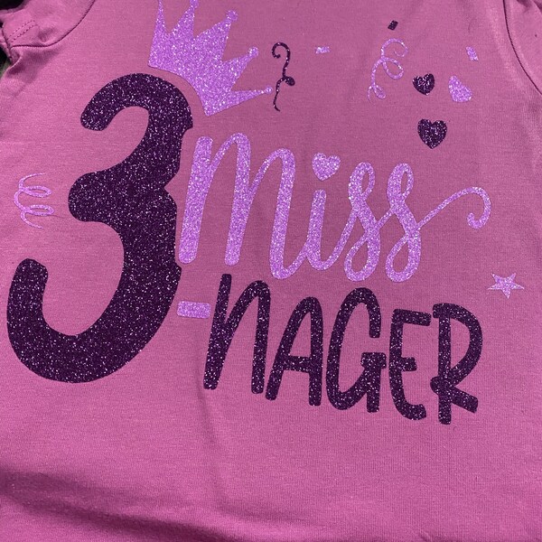 3rd Birthday Svg, Miss Threenager Svg, Third Birthday Svg, Birthday ...