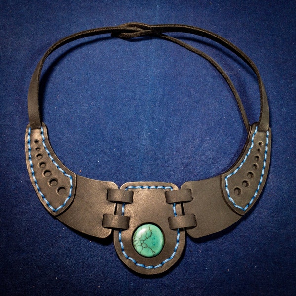 Concho Necklace Leather Pattern: Download Pdf Pattern to DIY a Leather ...