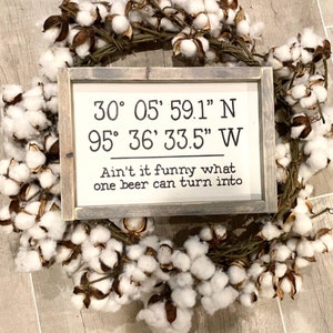 Custom Coordinates Sign, Anniversary Gift, Coordinates Sign - Etsy