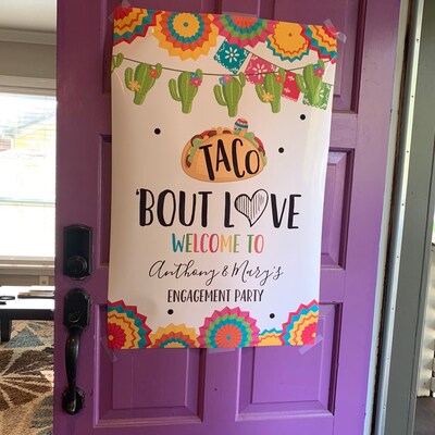 Taco 'bout Love Welcome Sign Fiesta Engagement Welcome Sign Fiesta ...