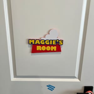 Toy Room Door Name Sign Custom Made 3D Printed Story Sign for a ...