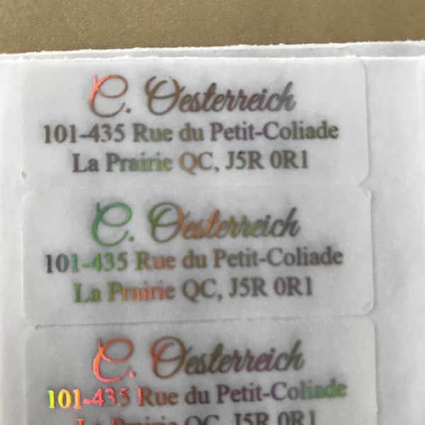 50 Small Return Address Label,small Clear Address,custom Address Label ...