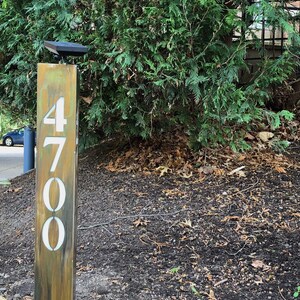 43 Tall Custom Steel Address Sign Solar Powered LED | Etsy