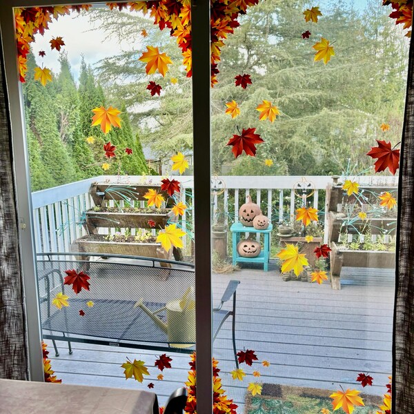 39" Gift Border Window Cling Decal Christmas Decoration. Reusable Vinyl ...