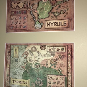 Map of Termina From Legend of Zelda, Majoras Mask English or Hylian ...