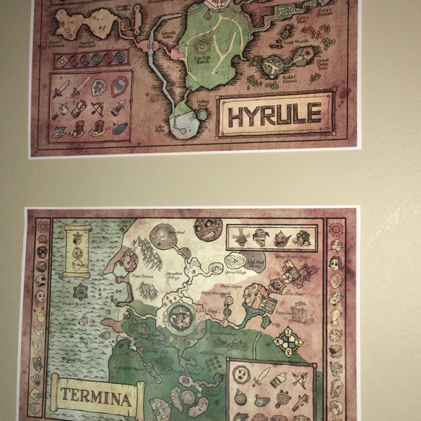 Map of Termina From Legend of Zelda, Majoras Mask - English or Hylian ...