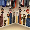 Superhero Wall Decal Superhero Background Superhero Fabric - Etsy