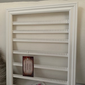 Earring Holder Framed Iorganize® Organizer Movable Slats Hoop Hooks 10 ...