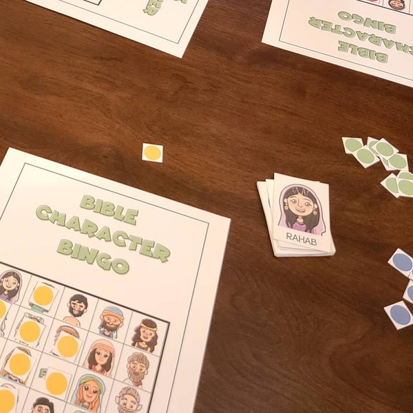 JW Kids Bible Character Bingo Game - PDF Download - Etsy
